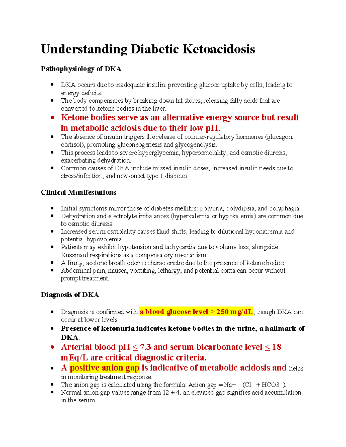 Understanding Diabetic Ketoacidosis - Understanding Diabetic ...