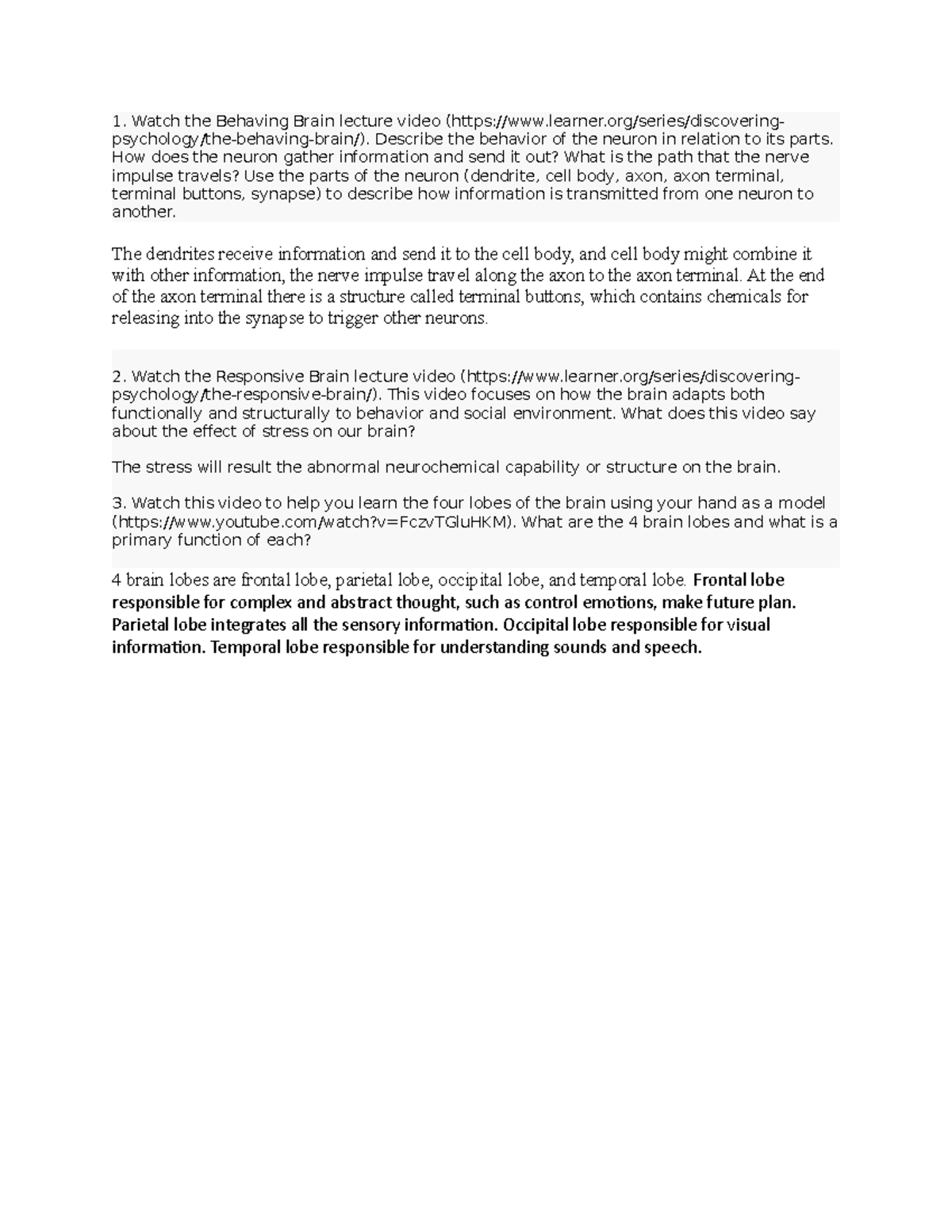 PSY topic Chapter 03Bio Psych - Watch the Behaving Brain lecture video ...