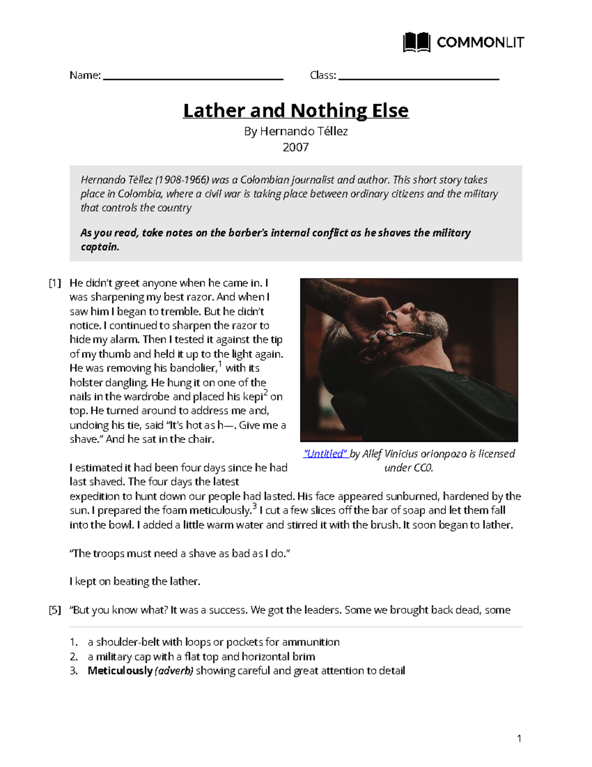 Lather and Nothing Else-student copy - Name: Class: "Untitled" by Allef ...