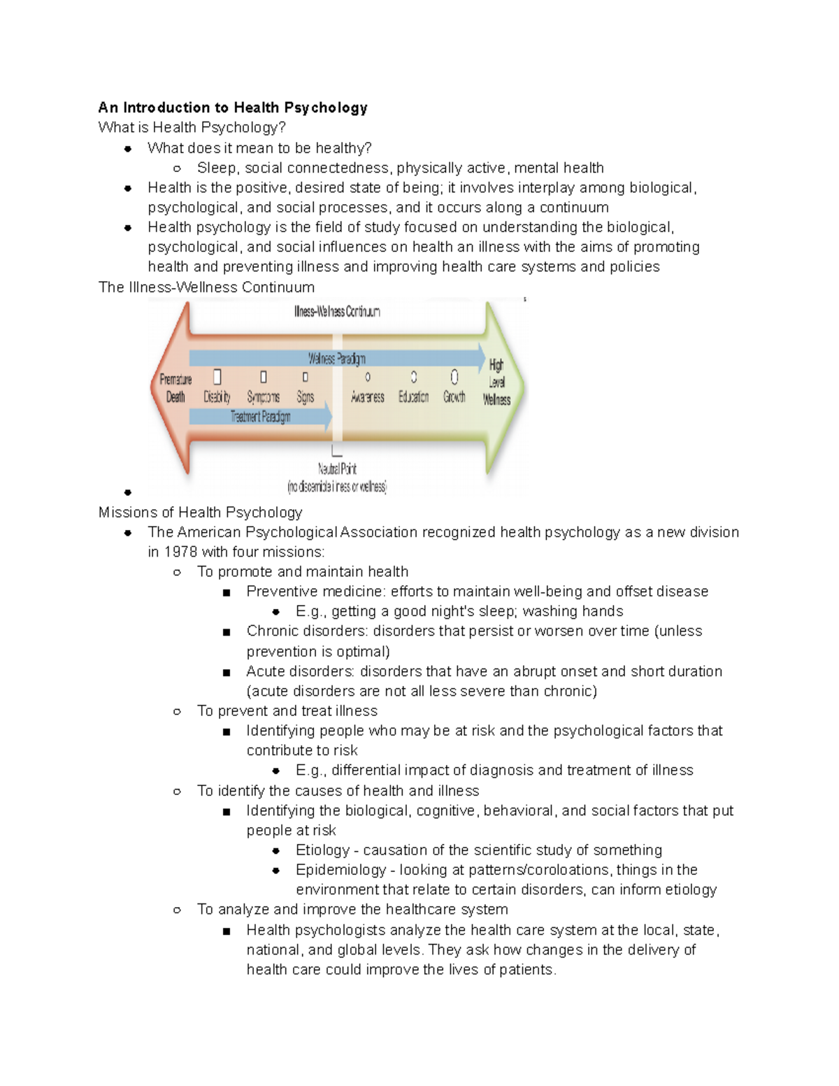 PSY 255 Chapter 1 - An Introduction to Health Psychology - An ...