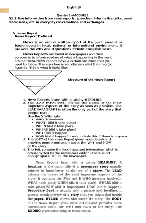 English 8 Quarter 1 - Module 4 - English 8 Quarter 1 –MODULE 4 Q1: Use ...