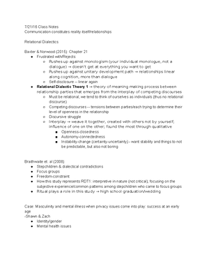 Case Study Notes - Class 3 - Case #10 - Becoming a Real Family: Turning ...