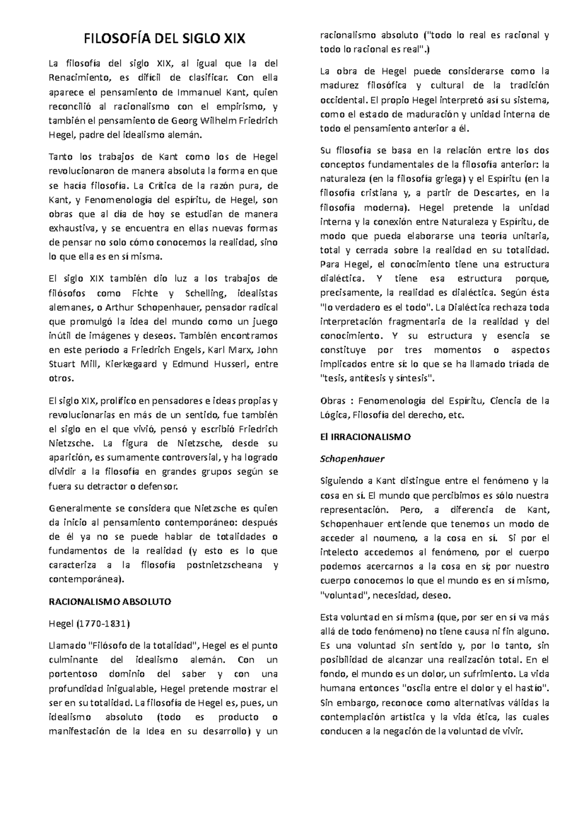 Filosofía DEL Siglo XIX - FILOSOFÍA DEL SIGLO XIX La filosofía del ...