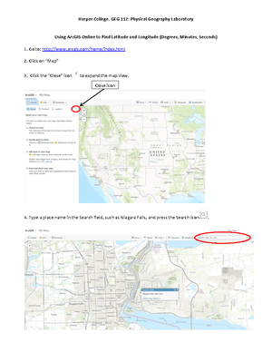 Lab 1 Determining Location - Harper College. GEG 112: Physical ...