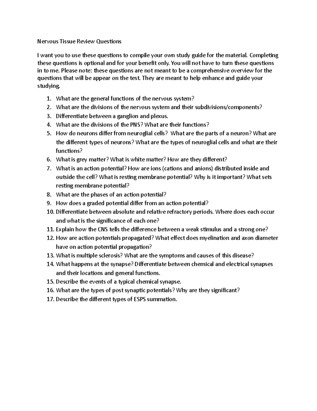 Nervous System Review Questions Nervous Tissue Review Questions I nervous-system-review-questions-nervous-tissue-review-questions-i