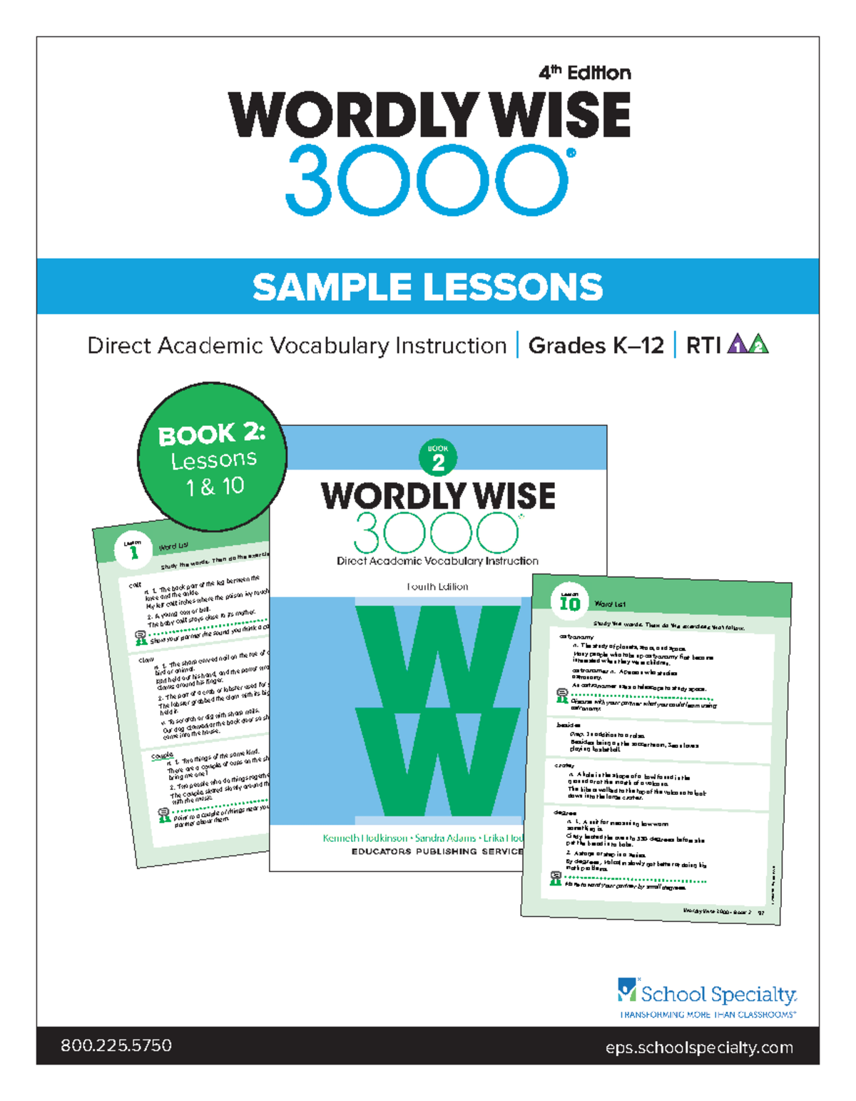 Wordly wise Book 2 Lesson 1 10 - 800.225 eps.schoolspecialty Direct ...