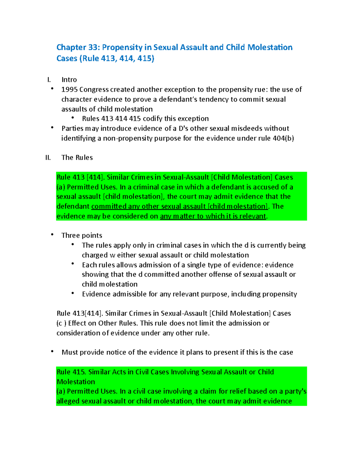 Rule 413, 414, 415 - Chapter 33: Propensity in Sexual Assault and Child ...