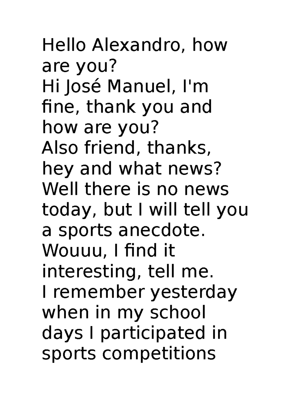 Inglessssssssssssssssssssssssssssssssssssss - Hello Alexandro, how are ...