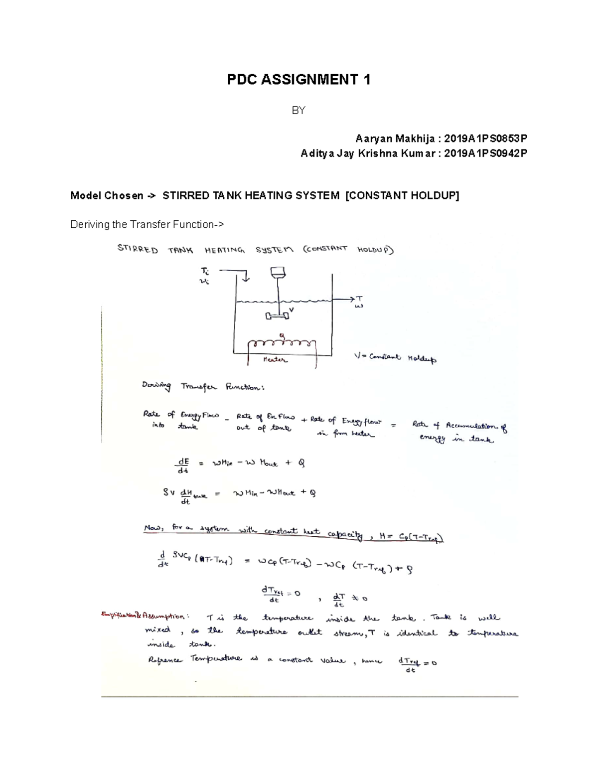 Pdc Assignment 1 Sem 2 Simulink Assignment Pdc Assignment 1 By Aditya