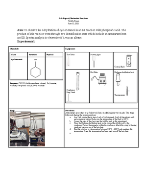 Acid Base Lab Report - CHEM 2400 ORGANIC CHEMISTRY 1 LABORATORY Lab ...
