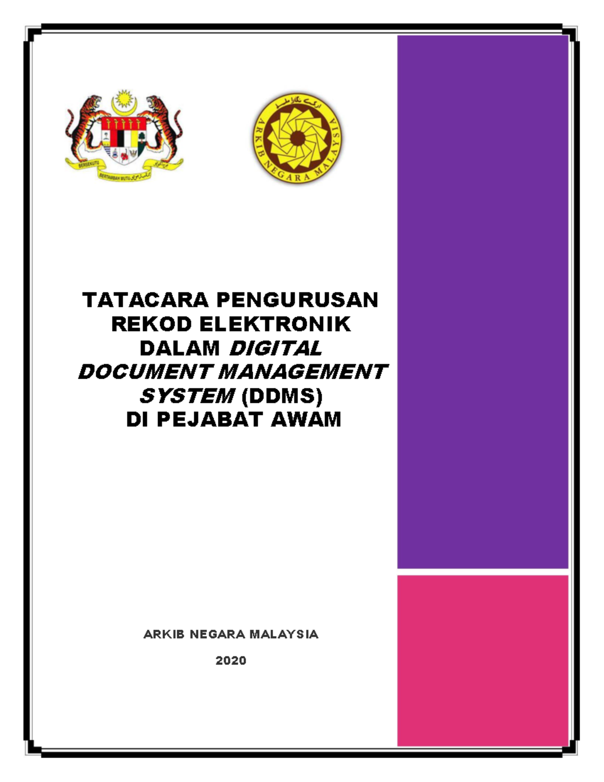Tatacara Pengurusan Rekod Elektronik Dalam Digital Document Management ...