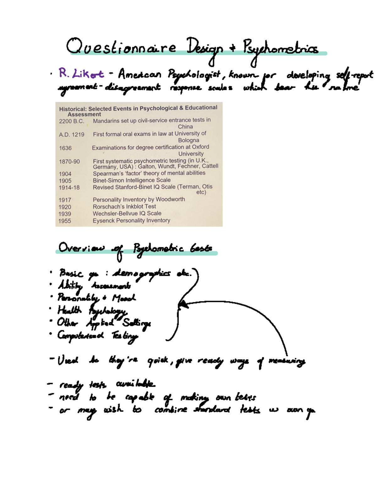 W7 Questionnaire Design & Psychometrics - Questionnaire Design ...