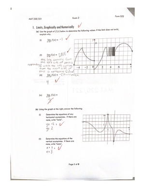 MAT 220 (Exam 4B) - 8 pages of my graded exam with David Dwork (the ...