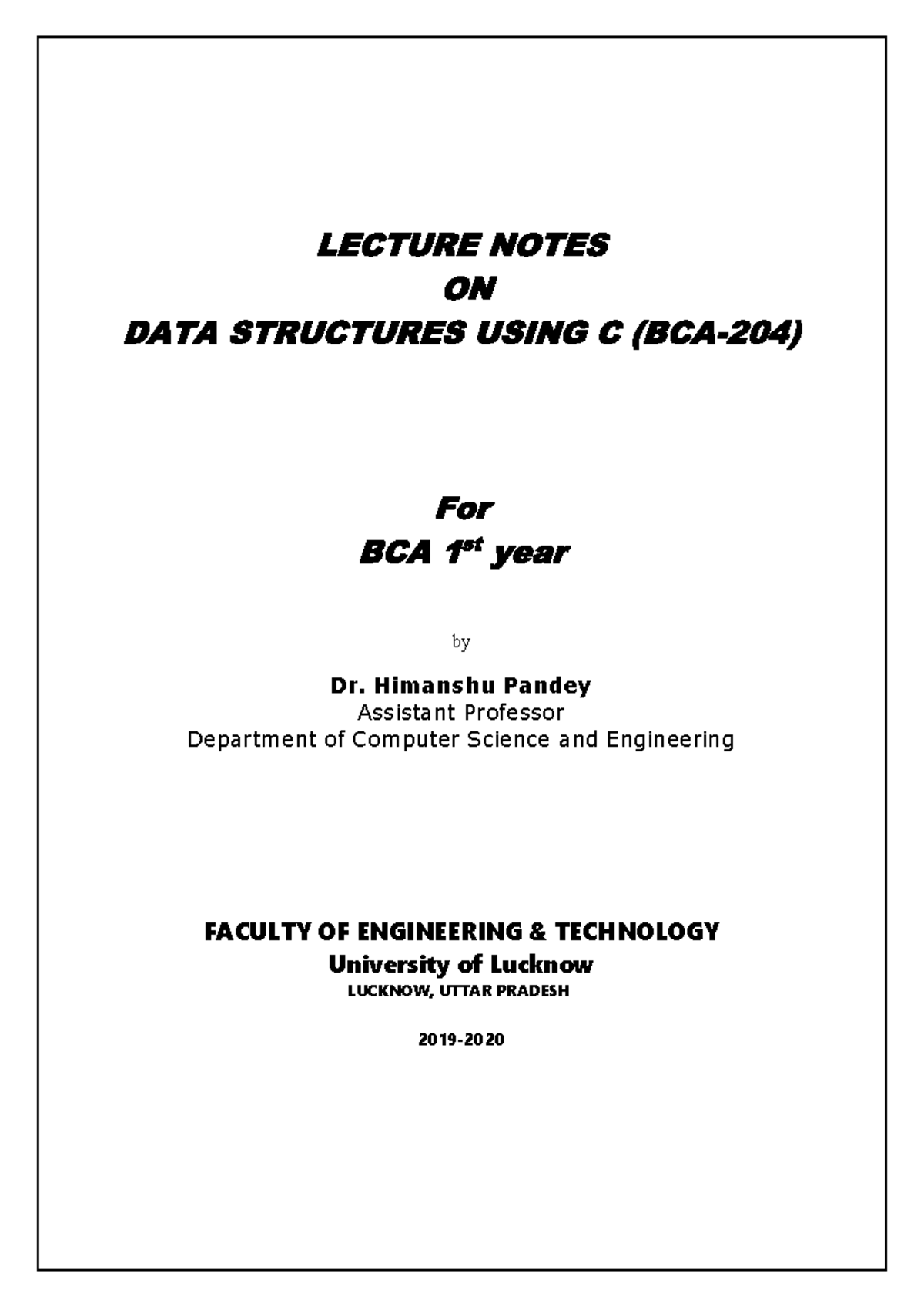 202003 251324427012 himanshu Introduction Data Structures - by Dr ...
