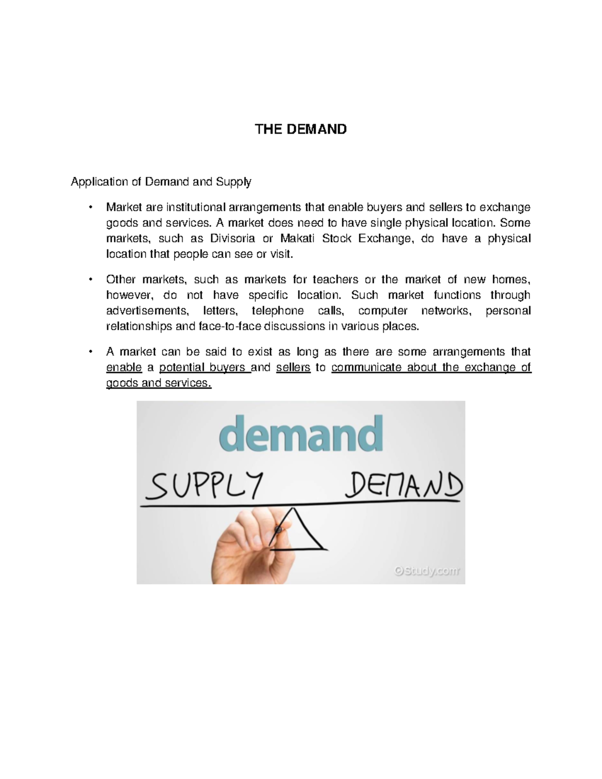 The Demand in Applied Economics - THE DEMAND Application of Demand and ...