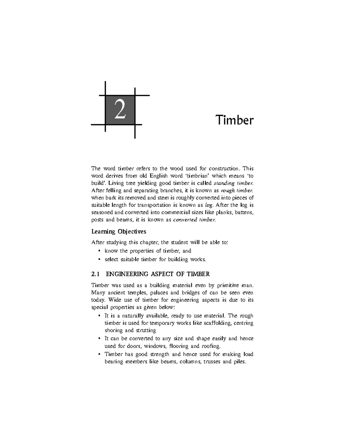 117 Sample Chapter - engg - Timber 2 The word timber refers to the wood ...