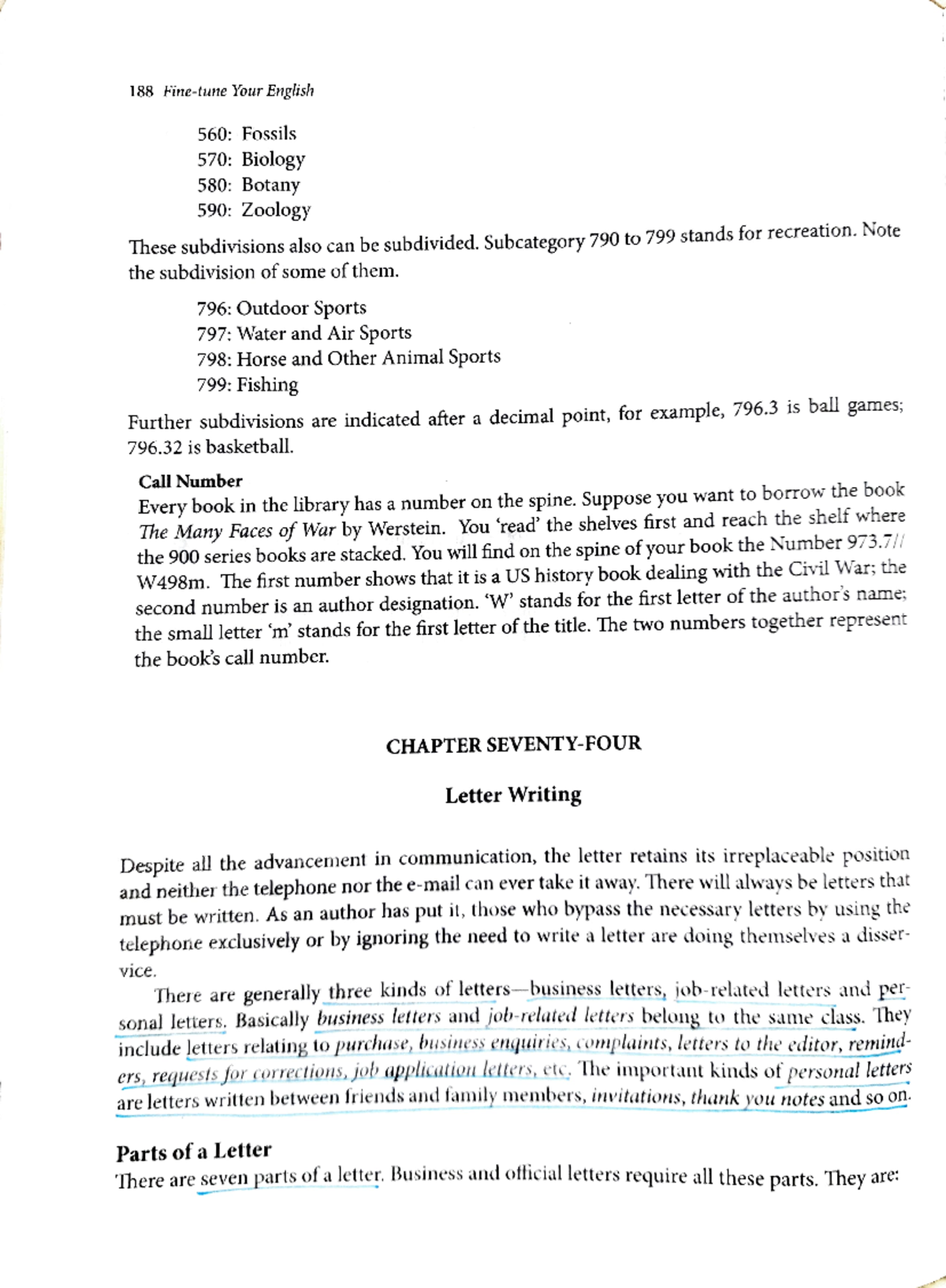 Letter Writing Of English - 188 Fine-tune Your English 560: Fossils 570 ...