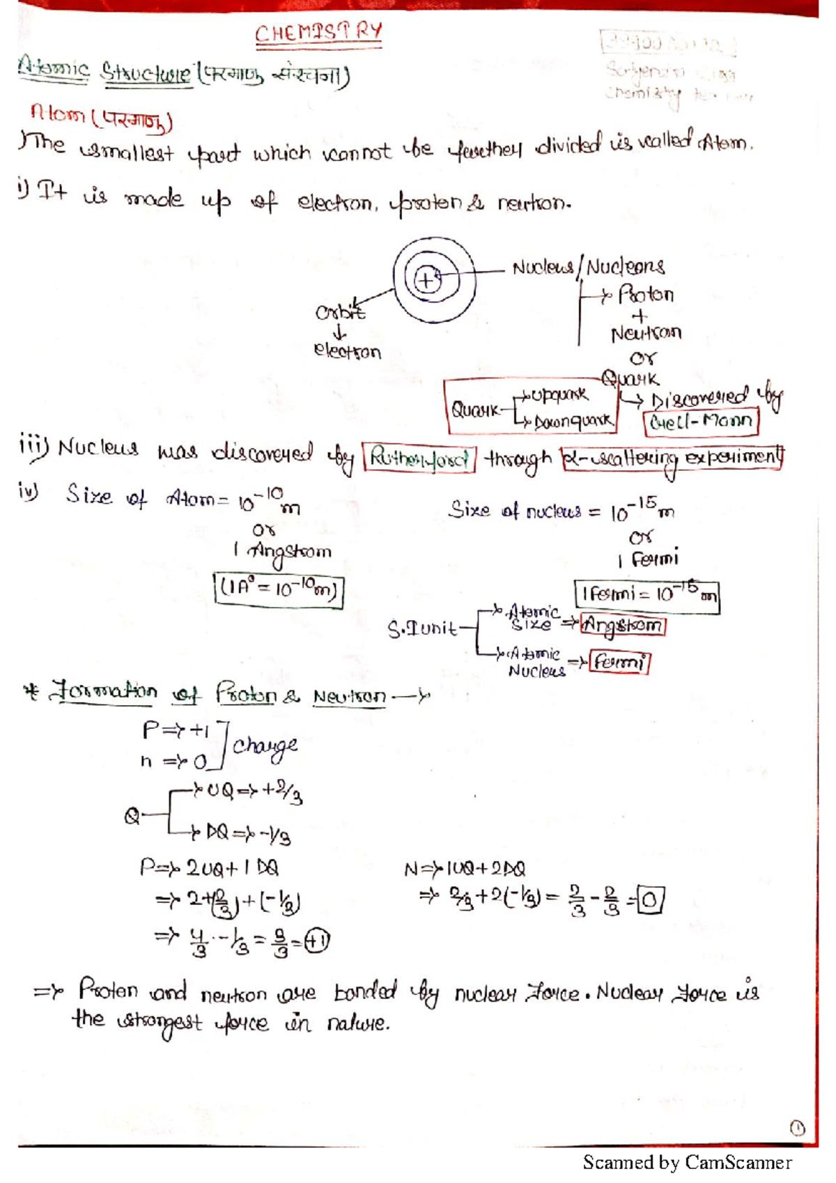 Chem (Eng) Full Notes - CHEMISTRY 39900 Atomic Structure Satuento with ...