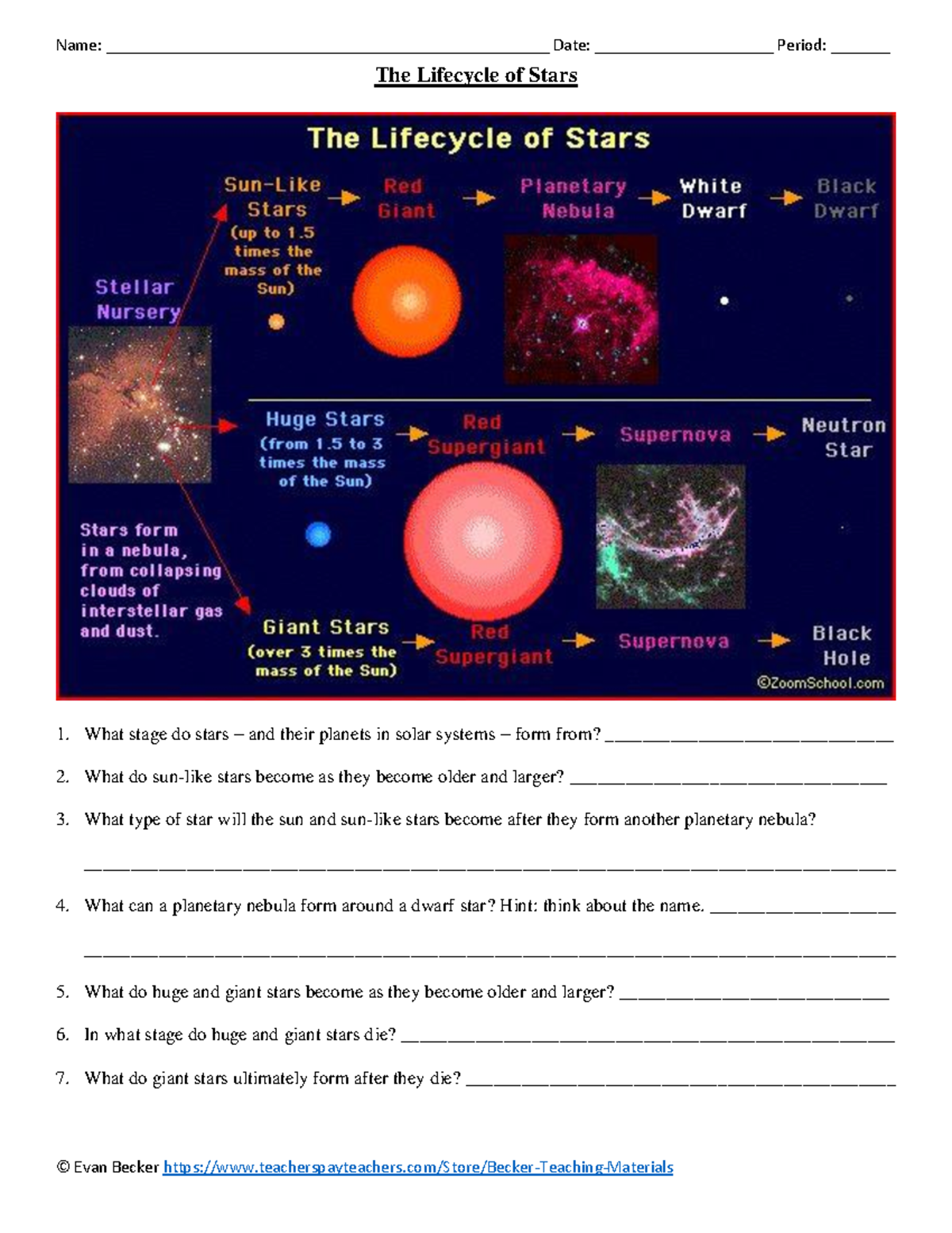 Star Stages Worksheet-1 - Name ...