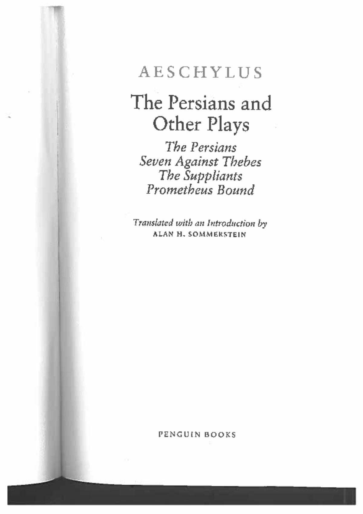Aeschylus, Persians - reading material - AESCHYLUS The Persians and ...