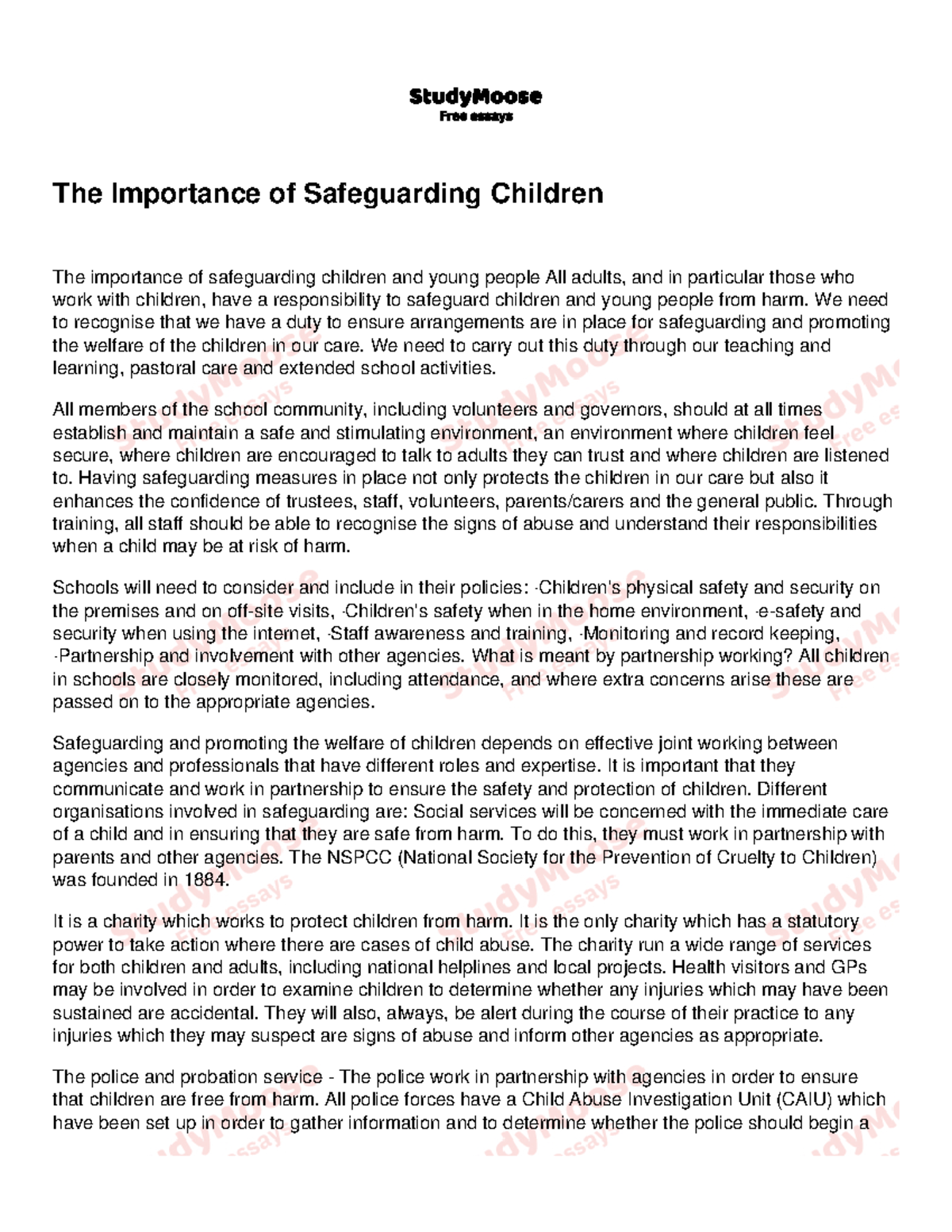 The Importance of Safeguarding Children - We need to recognise that we ...