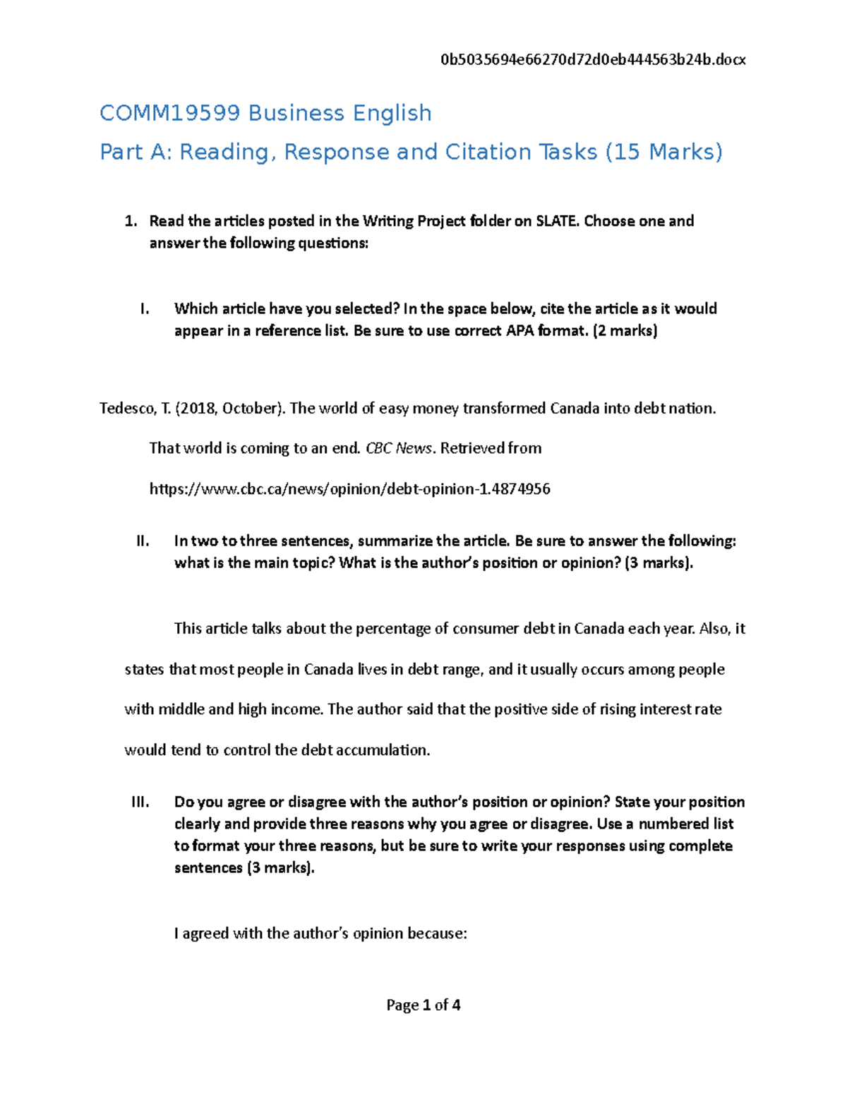 Part Aand B Report Assignment COMM19599 Business English Part A part-aand-b-report-assignment-comm19599-business-english-part-a