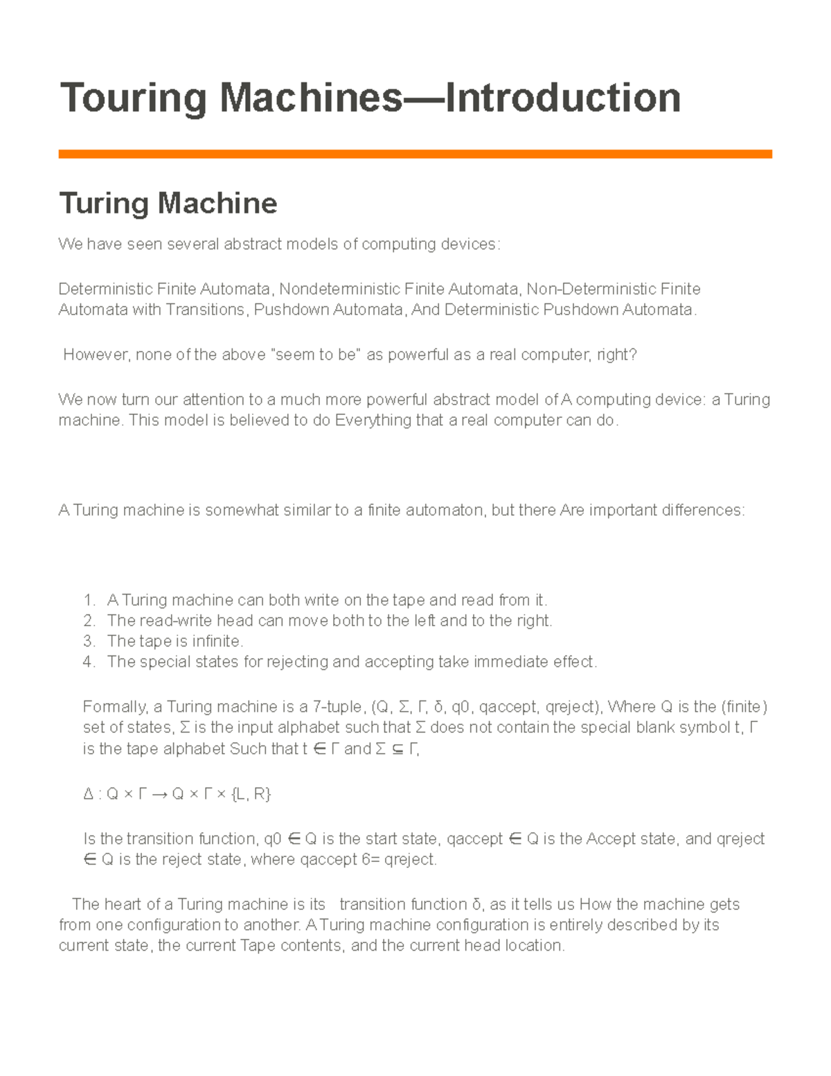 Document notes part 1 - Computer Science Engineering - Studocu