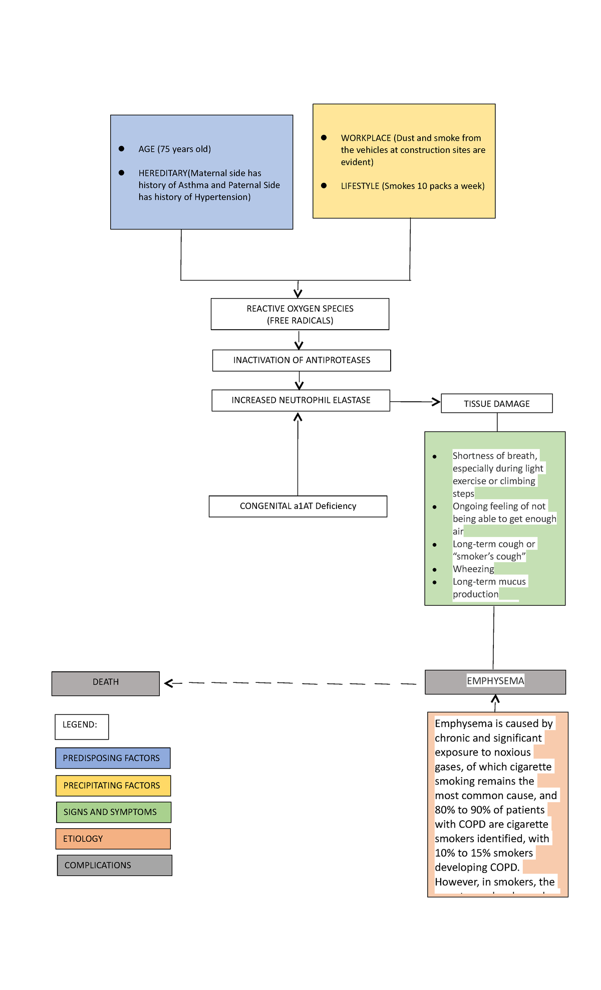 Patho Emphy - AGE (75 years old) HEREDITARY(Maternal side has history ...