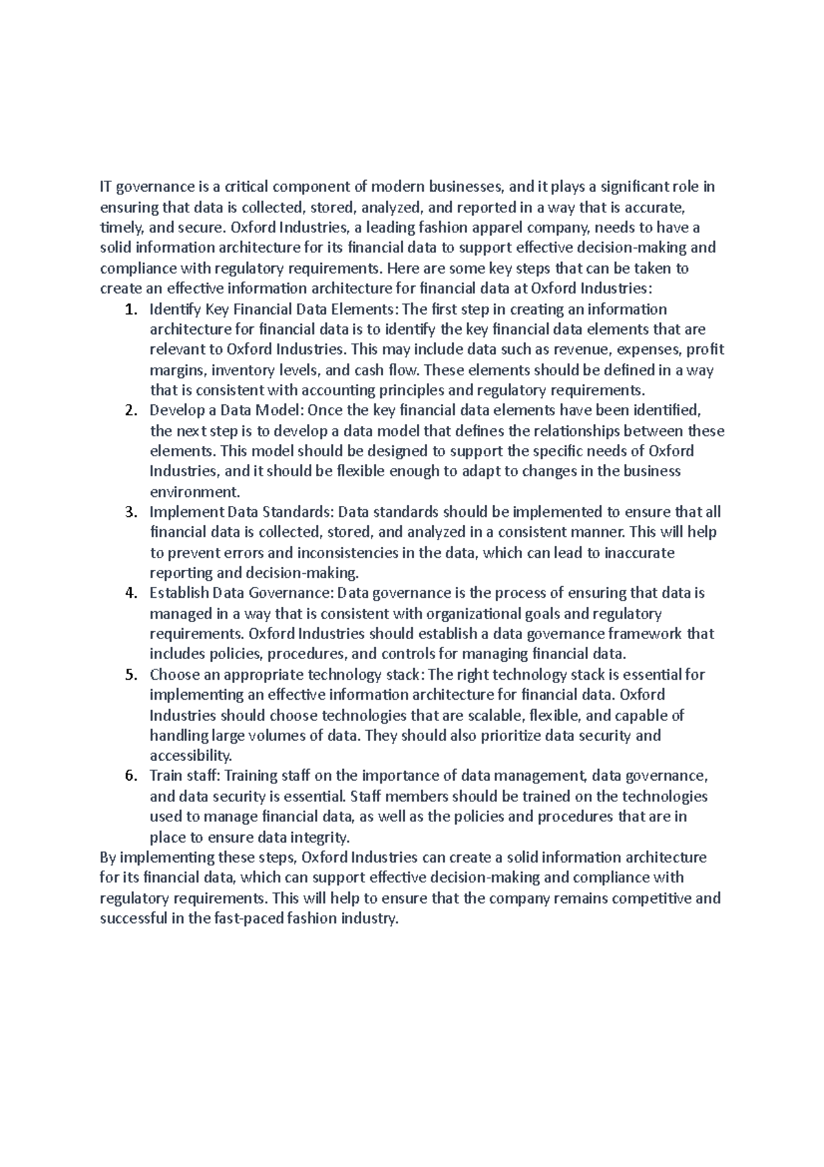 Mis drop - management information system - IT governance is a critical ...