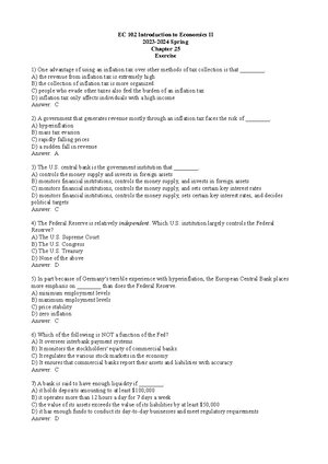 Ec102 2023 2024 spring ch25 youtube exercise - CHAPTER 25 Anna, Barry, and Clara grew up ...