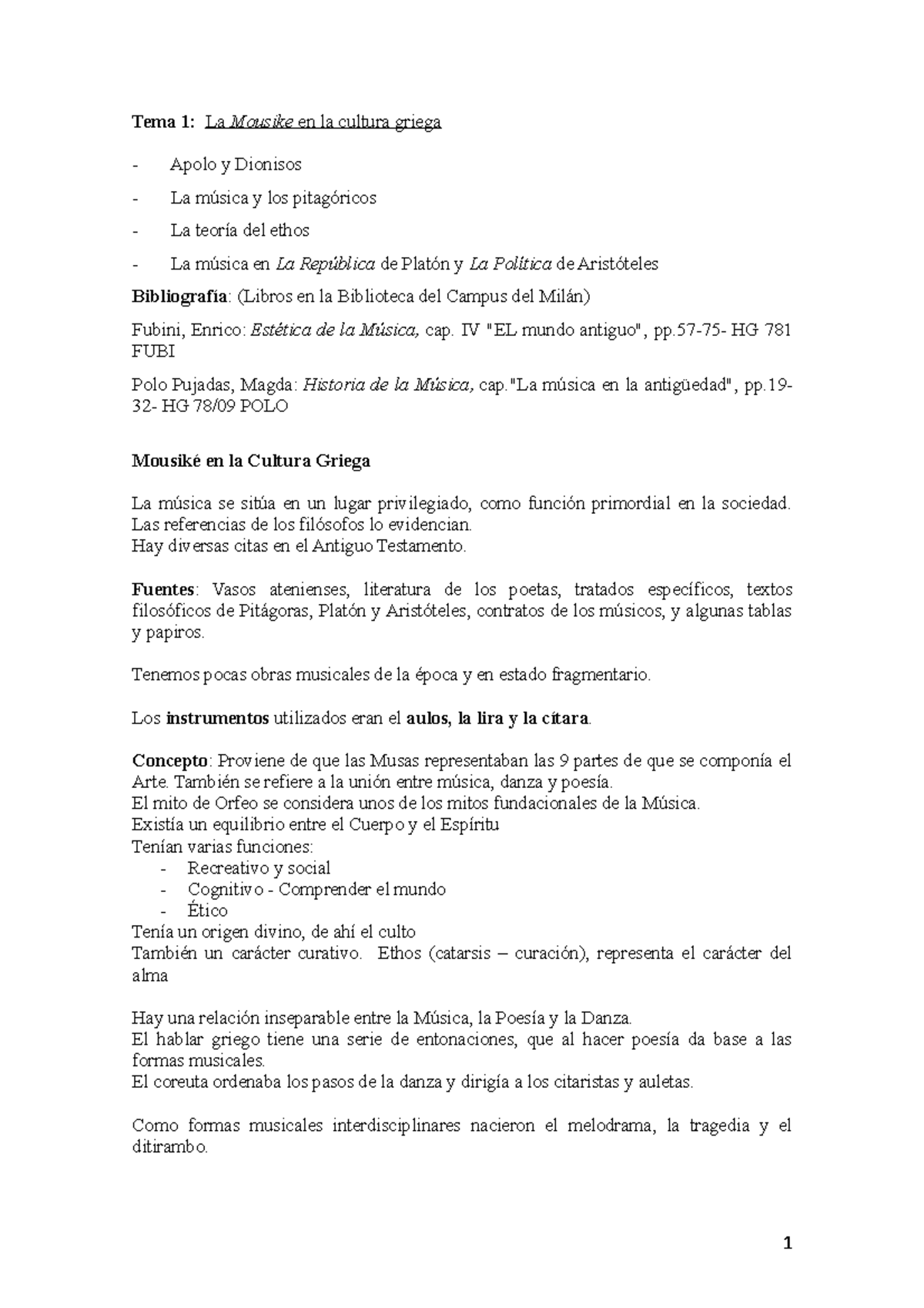 Expresión Musical - Temario de Música - Tema 1: La Mousike en la ...