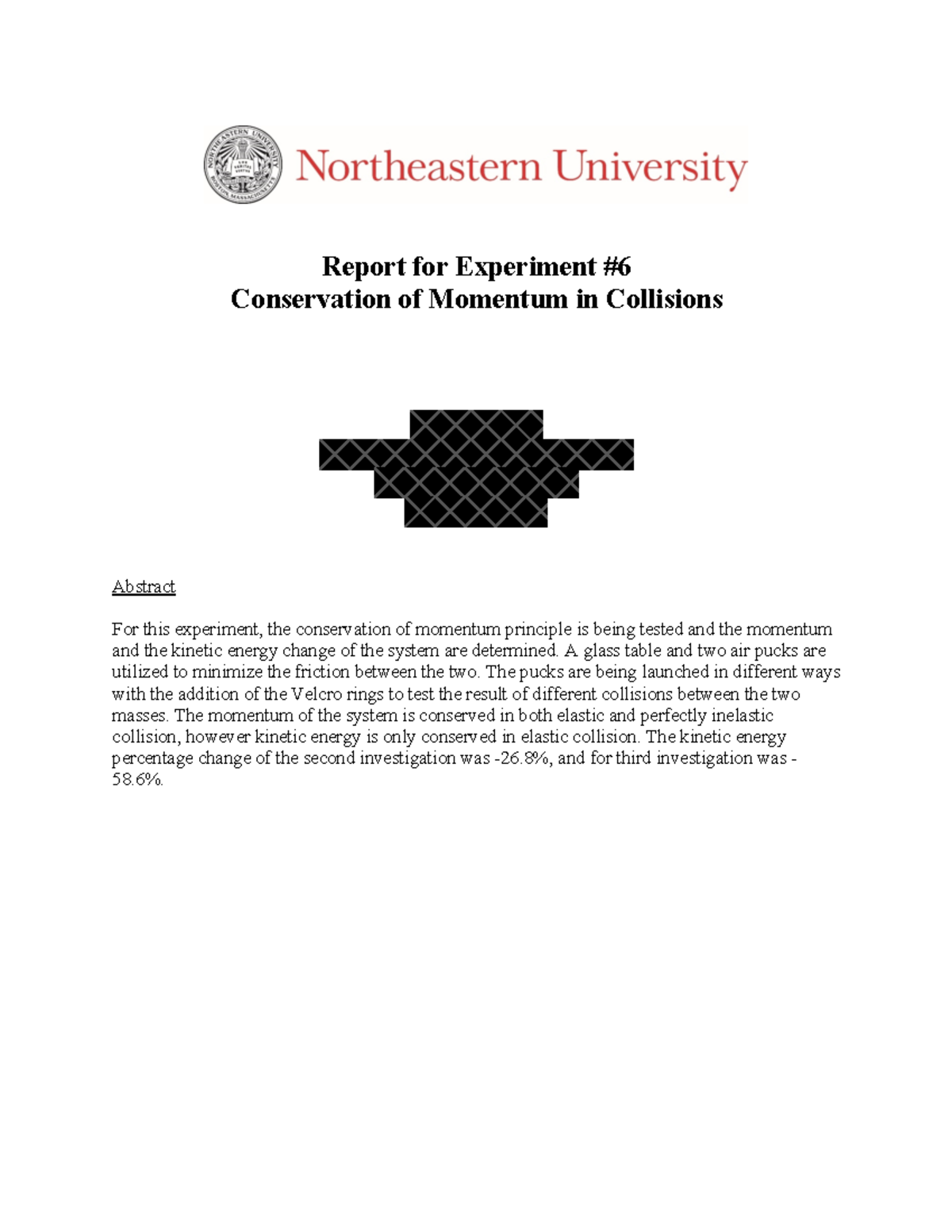 Lab Report 6-Conservation of momentum - Report for Experiment ...