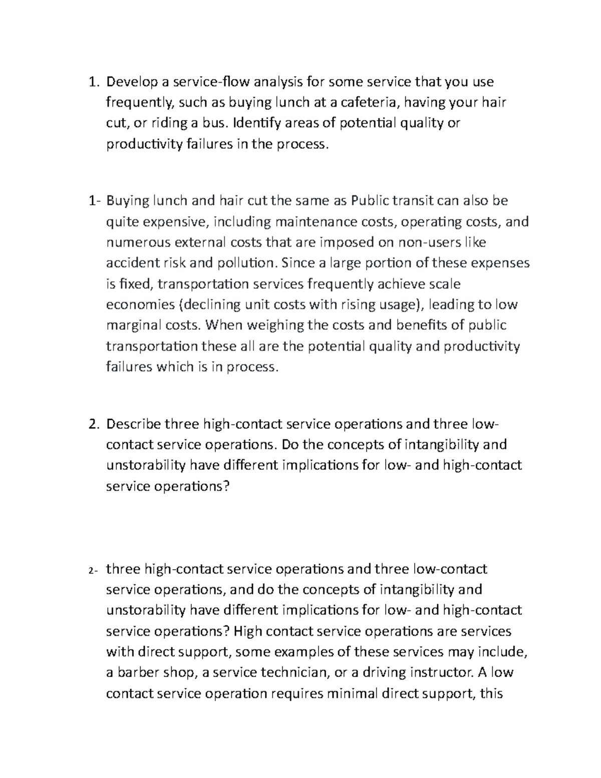 Develop a service - supply chain management - Develop a service-flow ...