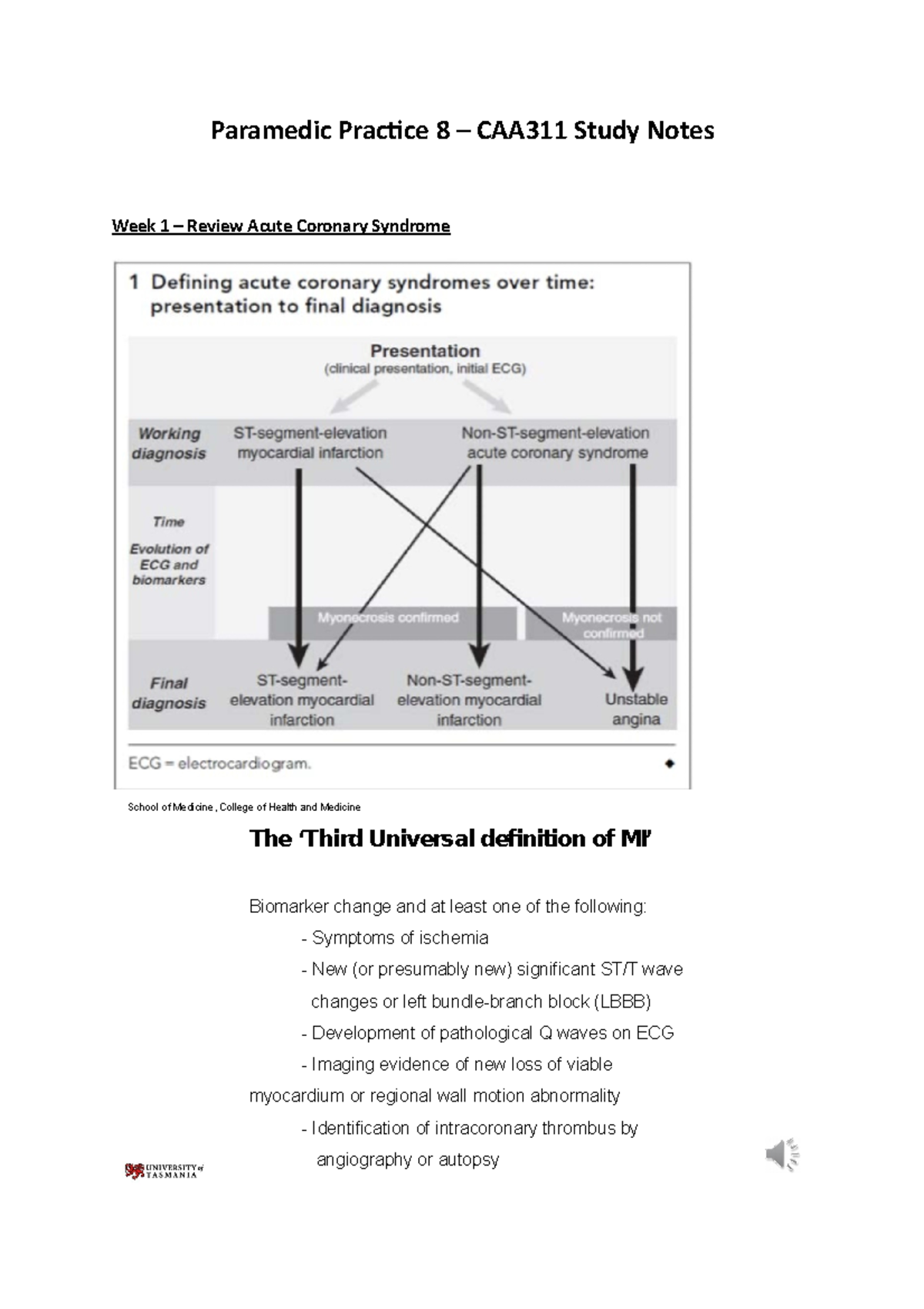 Paramedic Practice 8 Study Notes - Paramedic Practice 8 – CAA311 Study ...