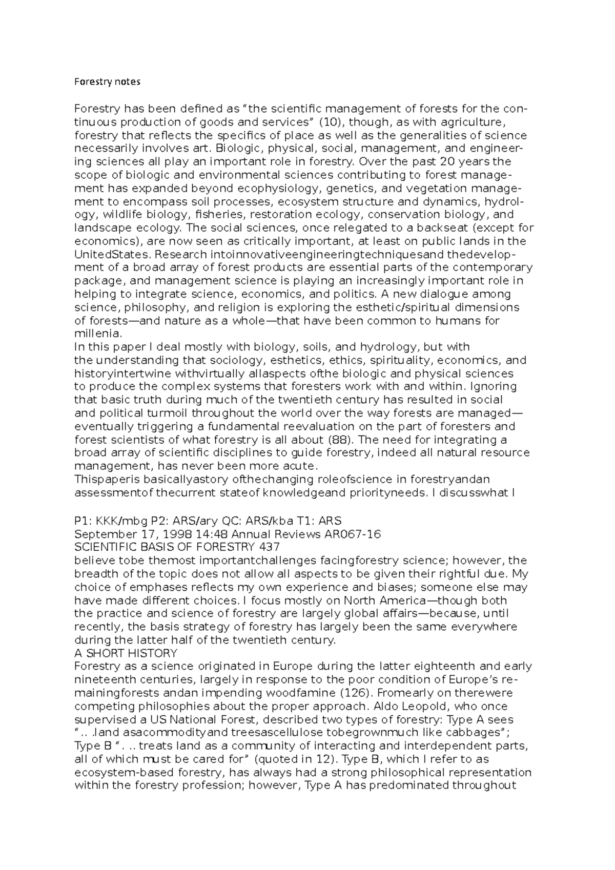 Forestry notes - Commercial Aspects of Forestry - UCNZ - Studocu