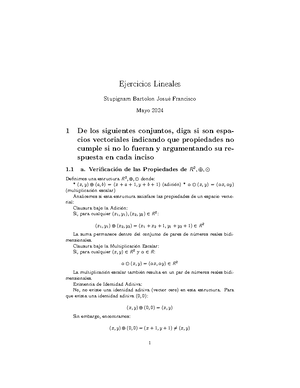 Tarea 3. Operaciones con fracciones - Algebra Lineal - Tarea 2 ...