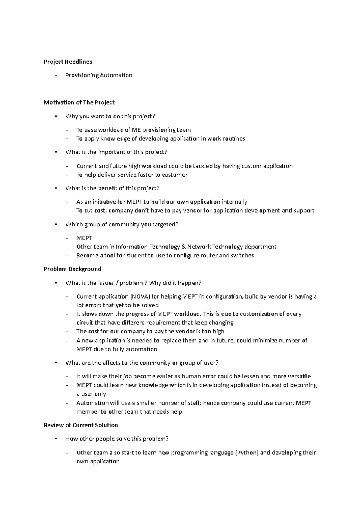 AD Presentation Meet 2 - Project Headlines Provisioning Automation ...