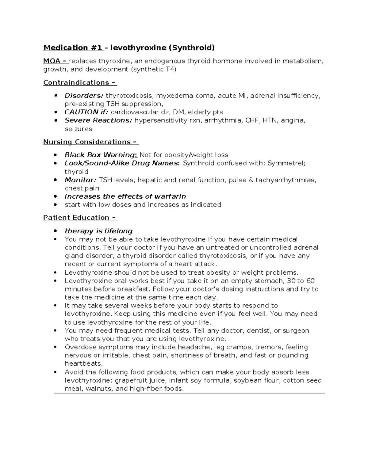 LPN Medications Quiz 7: Levothyroxine & Albuterol Overview - Medication ...