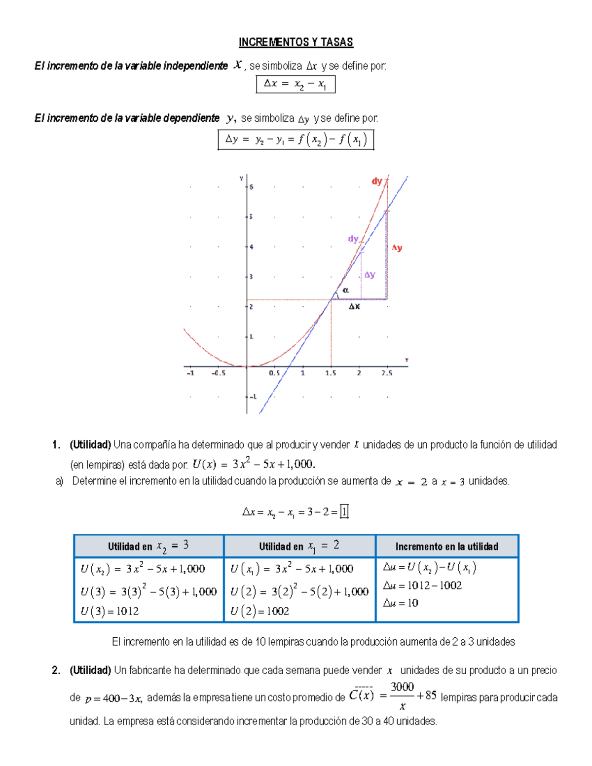 Clase 01 - Incrementos y tasas - ####### INCREMENTOS Y TASAS El ...