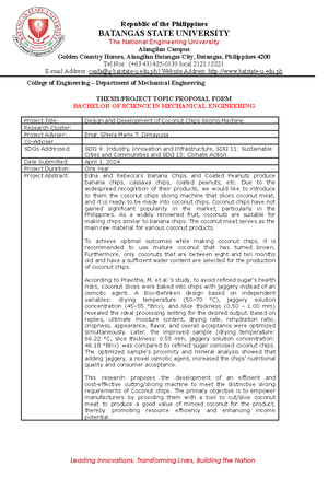 Request for Topic Endorsementers 1 - Republic of the Philippines BATANGAS STATE UNIVERSITY The ...