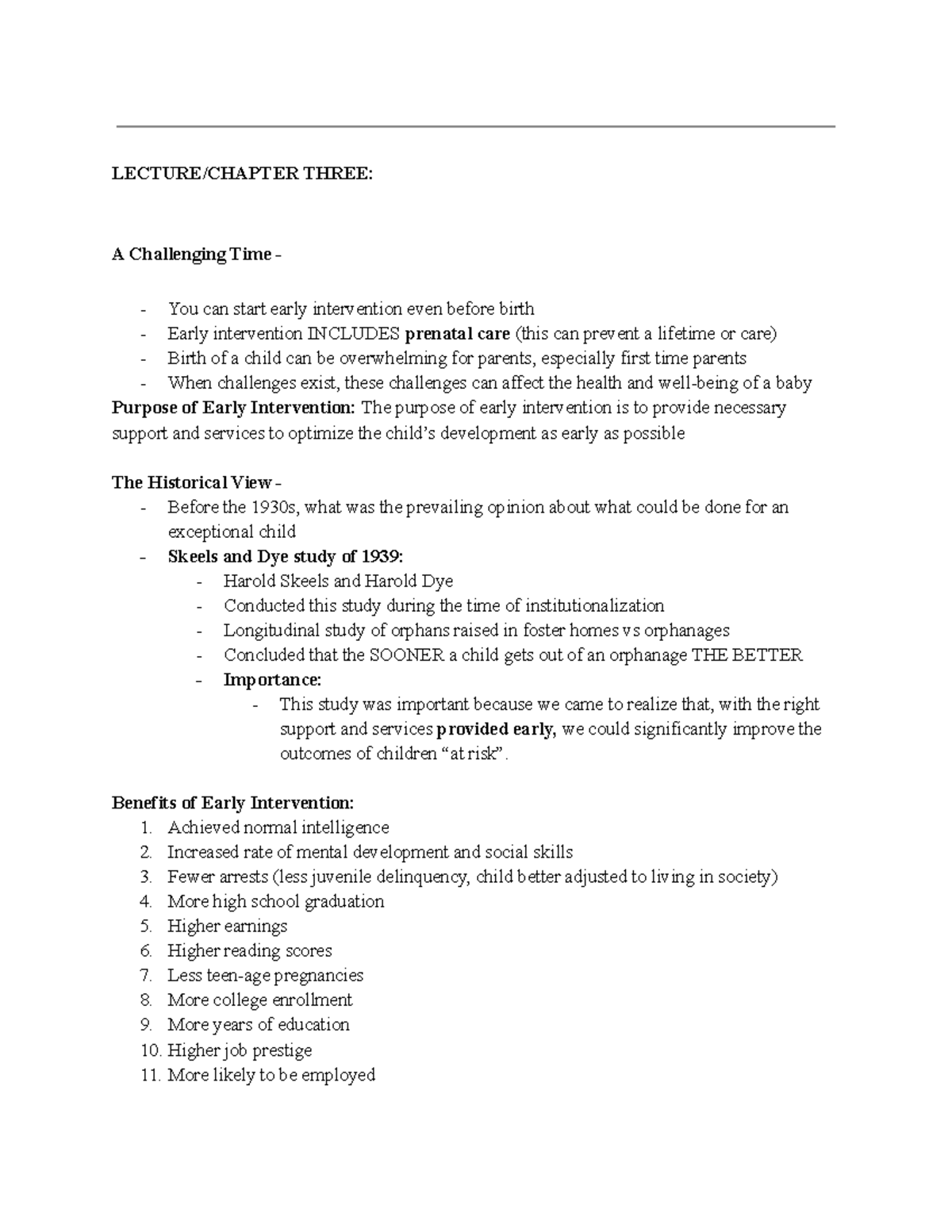 Psych 2043 Lecture Chapter Three - LECTURE/CHAPTER THREE: A Challenging Time - You can start ...