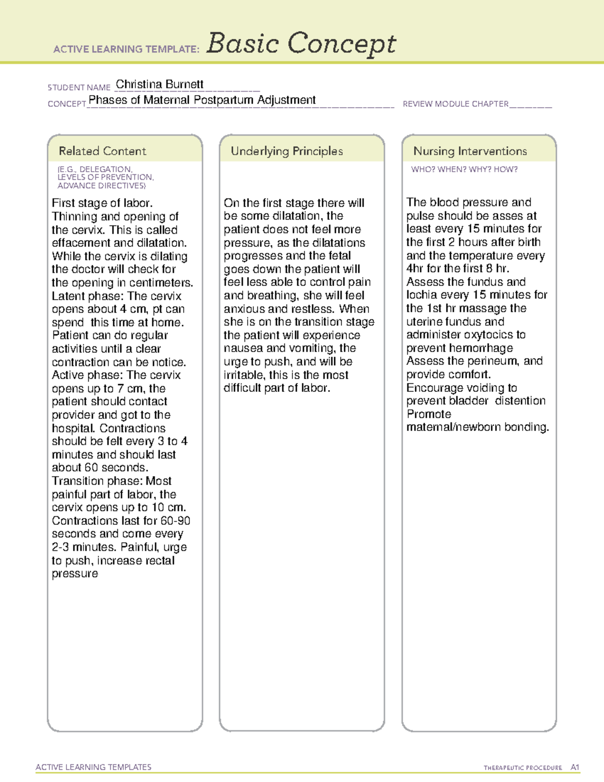 ALT Maternal 1 remediation CMS - NSG 3332 - ACTIVE LEARNING TEMPLATES ...