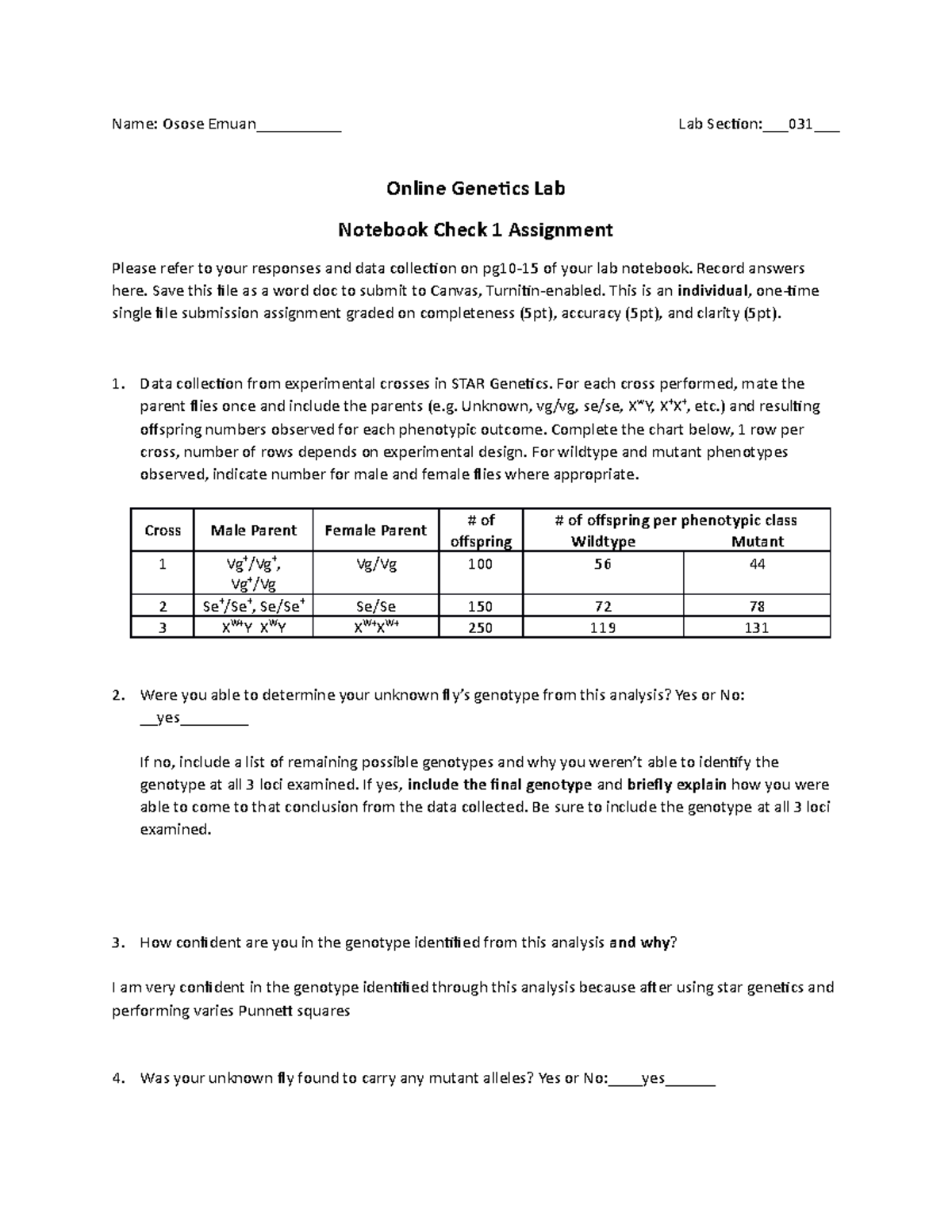 PCB3063 L Online Notebook Check 1 assignment - Name: Osose Emuan ...