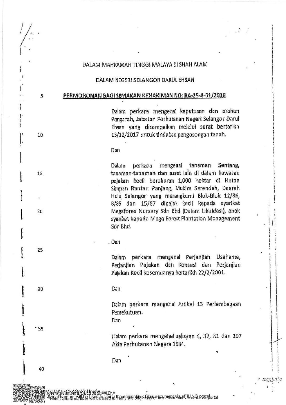 4 Alasan Penghakiman Permohonan Semakan Kehakiman No. 25 ...