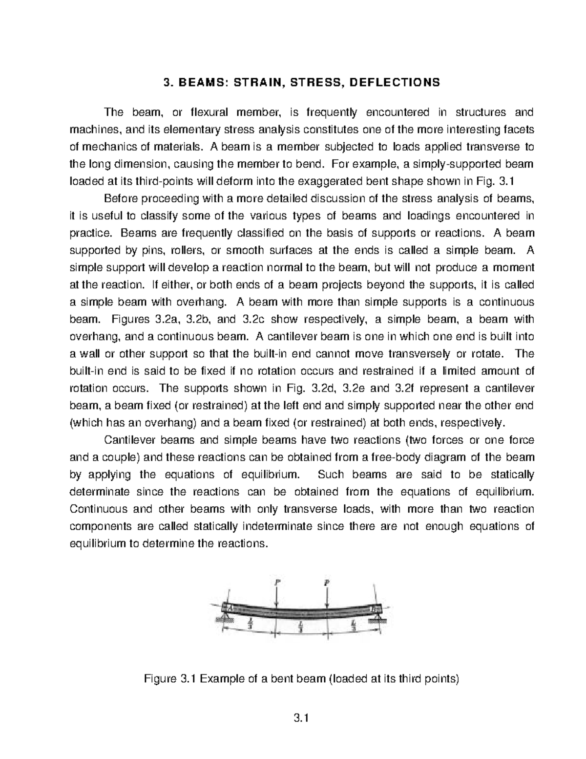 Beams, Strain, Stress, Deflection - 3. BEAMS: STRAIN, STRESS ...