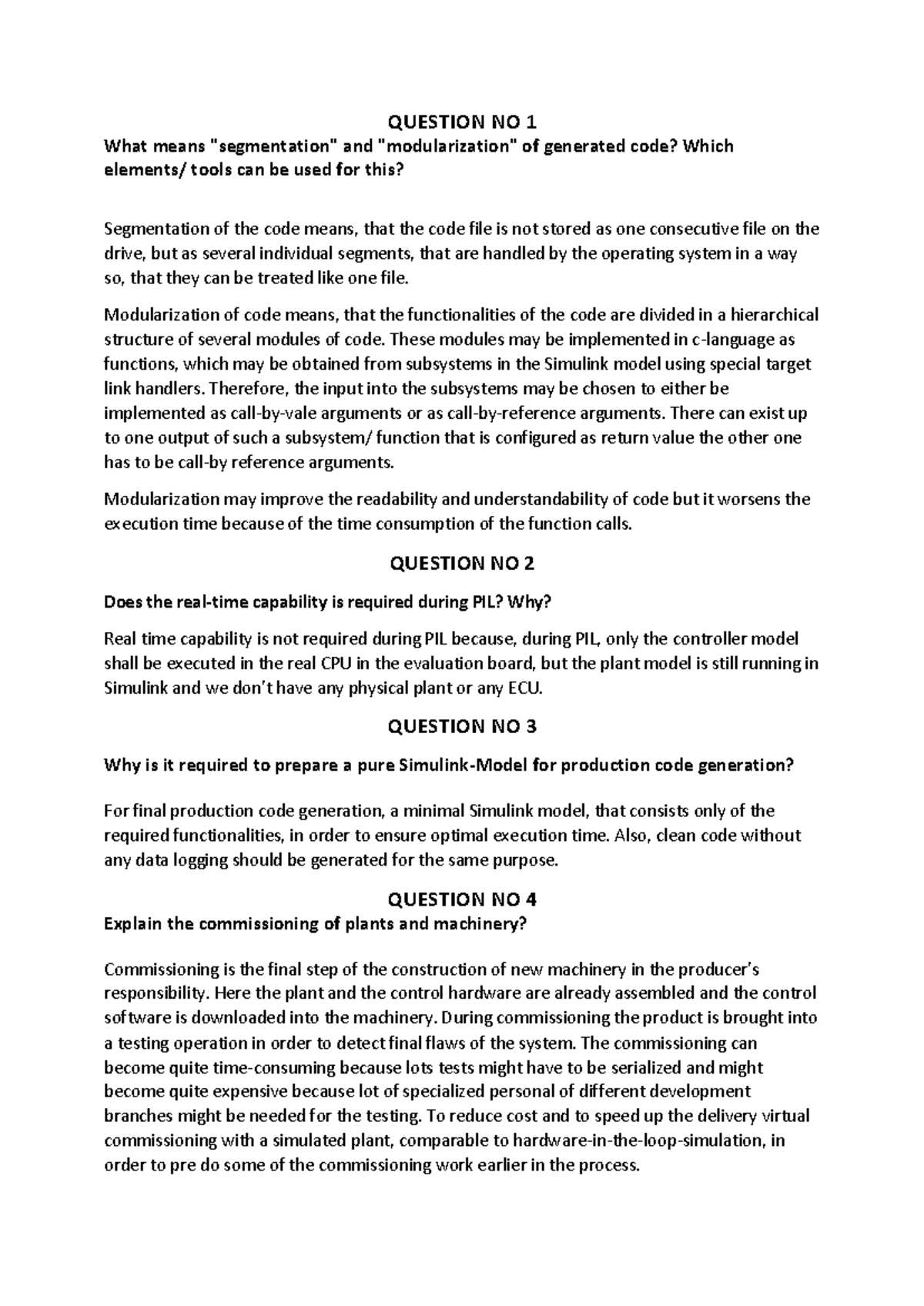 Theory questions during lecture - QUESTION NO 1 What means ...