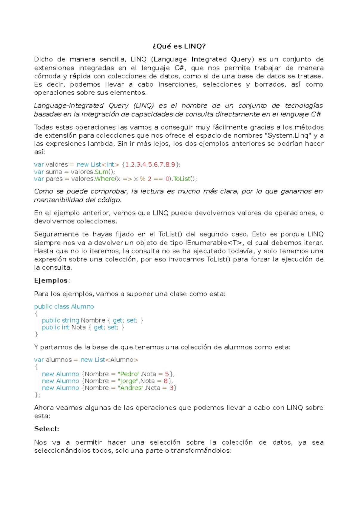 Qué es LINQ - testyyyyyyyyyyyyyyyyyyyyyyyyyyyyyy - ¿Qué es LINQ? Dicho ...