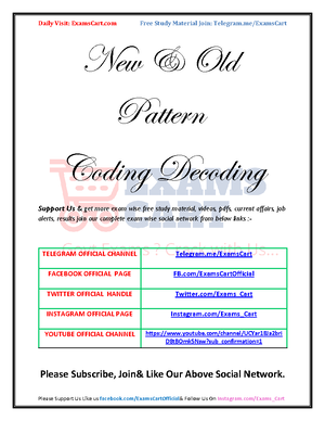 Coding Decoding (www - GAT EXAM - CODING DECODING SSC PREVIOUS YEAR ...