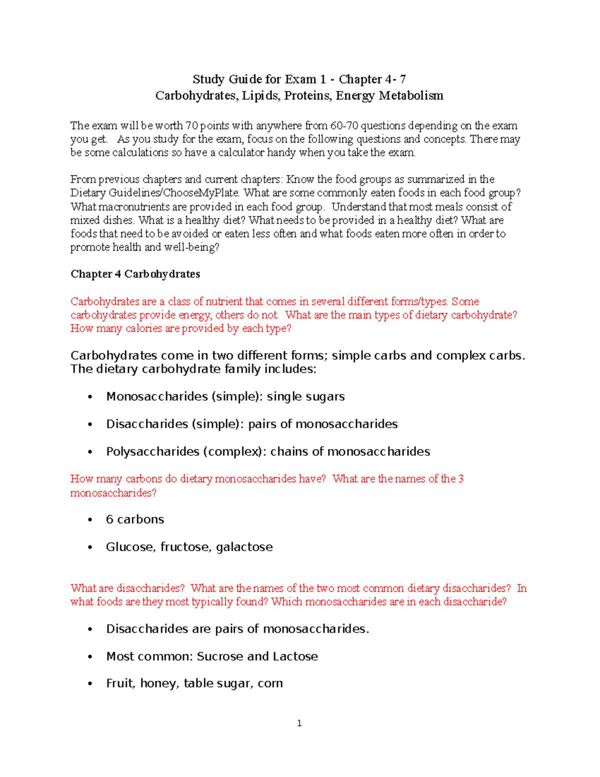 Study Guide - N231 Exam 2 Chapters 4-7 Sp2021 - Study Guide for Exam 1 ...