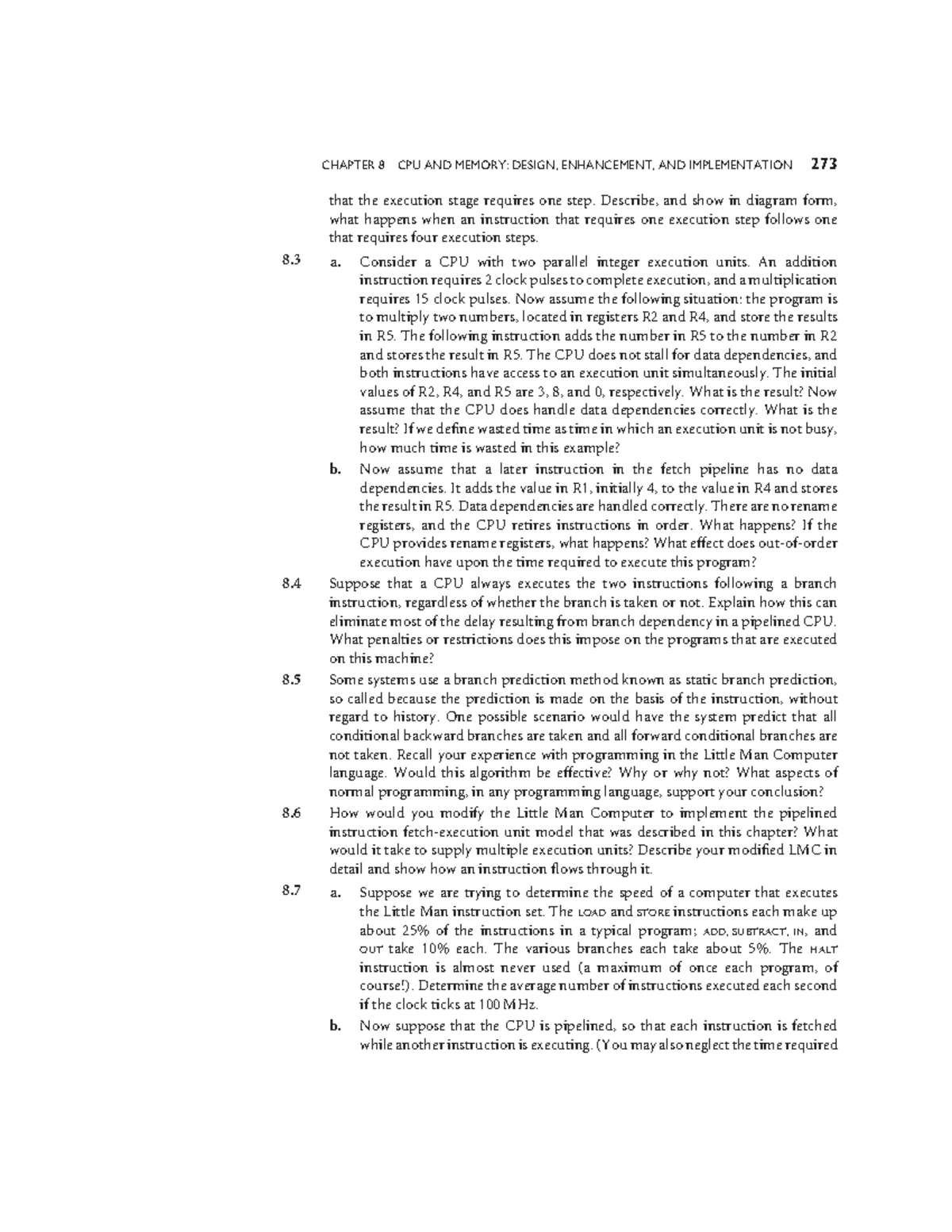 The Architecture of Computer Hardware and System Software ( PDFDrive )-31 - CHAPTER 8 CPU AND ...